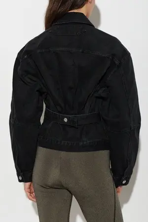 Jacquemus Cotton Denim Oversized Jacket With Belted Waist