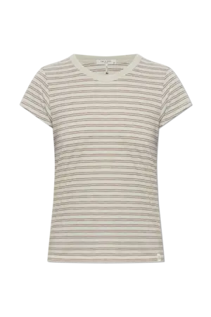 Rag & Bone T-shirt With A Striped Pattern - Cream