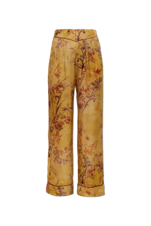 FORTE_FORTE Trousers With A Botanical Motif