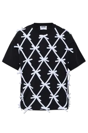 Moschino T-shirt With Decorative Bows - Black