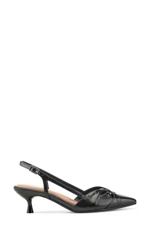 Easy Spirit Kaisley Pointed Toe Slingback Pump With Kitten Heel - Black