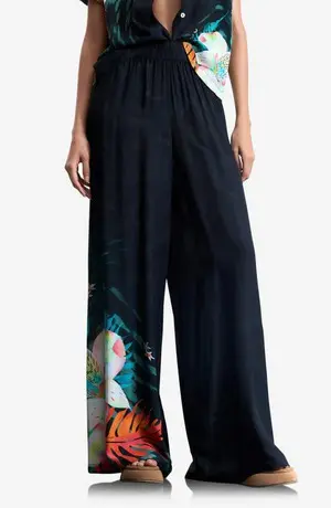 Desigual Wide Leg Trousers - Black