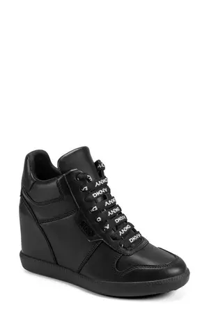 Dkny Sereina Hidden Wedge Sneaker - Black