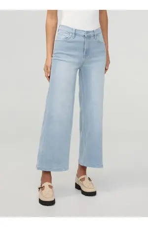 DUER High Rise Wide Leg Crop Performance Denim - Zephyr