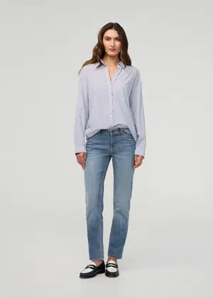 DUER DU/ER Performance Denim Girlfriend Jeans Blue Ash