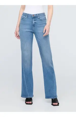 DUER No Sweat Denim High Rise Wide Leg Jeans