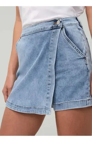 DUER Performance Denim Lite Wrap Skort