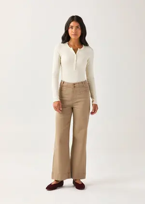 DUER Pure Pima Cotton Dolman Tee - Chestnut