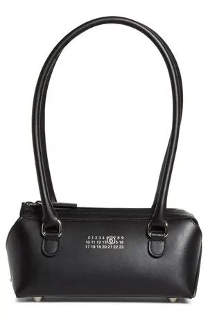 MAISON MARGIELA Mini Bauletto Leather Shoulder Bag - Black