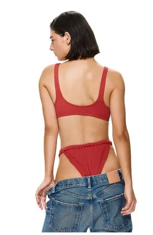 GOTTEX Tubular High Leg Bikini Bottom - Paprika