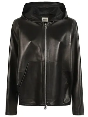 Khaite Darlo Leather Jacket - Black