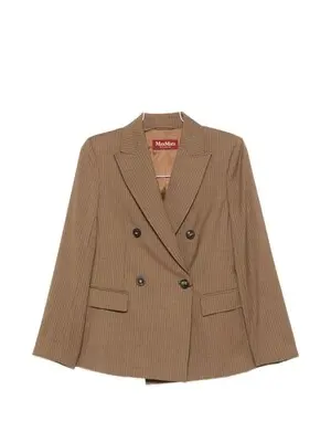 Max Mara Wool Double-breasted Jacket - Beige