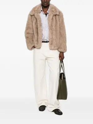Max Mara Faux Fur Textured Jacket