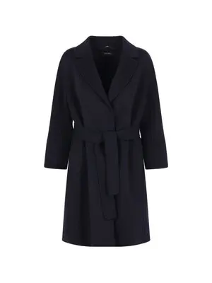 Max Mara Wool Midi Coat - Blue