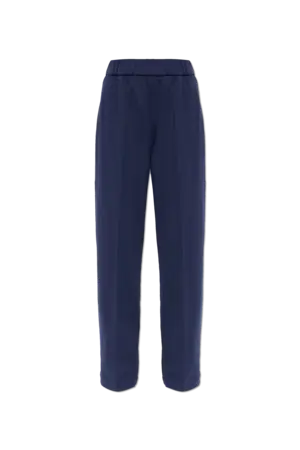 Moncler Pants With Stitched Seams On The Legs - Navy Blue