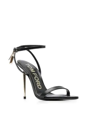 TOM FORD Padlock Leather Heel Sandals