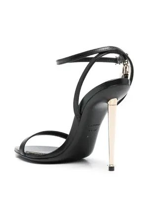 TOM FORD Padlock Leather Heel Sandals