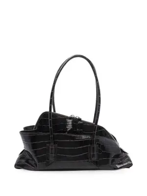 Attico La Passeggiata Small Leather Shoulder Bag - Brown