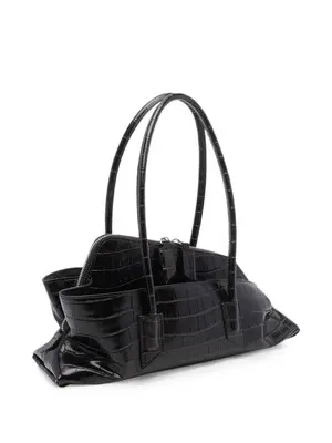 Attico La Passeggiata Small Leather Shoulder Bag - Brown