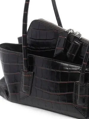 Attico La Passeggiata Small Leather Shoulder Bag - Brown