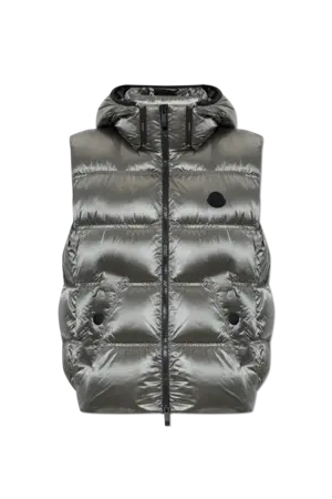 Moncler Quilted Vest "fluidite - Silver