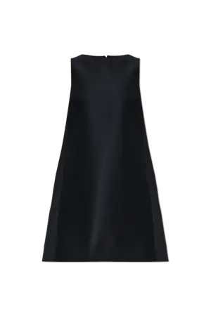 Balenciaga Wool And Silk Blend A-line Mini Dress - Black
