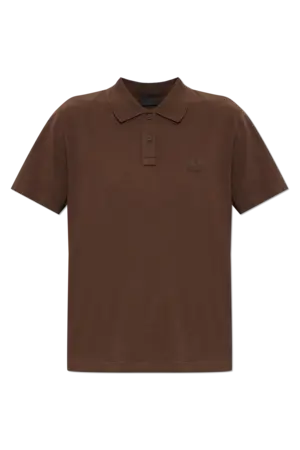 Moncler Polo With Patch - Brown