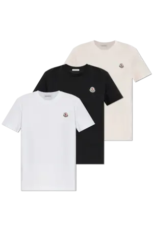 Moncler 3-pack Of T-shirts - Multicolour