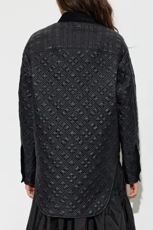 Moncler Quilted Jacket With Corduroy Collar