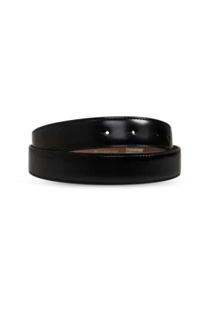 Dsquared2 Leather Belt With Gold Tone Square Buckle