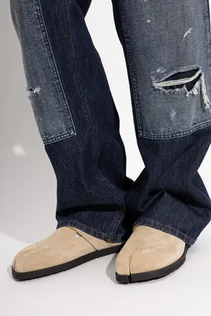 MAISON MARGIELA Suede Tabi Mules With Buckle