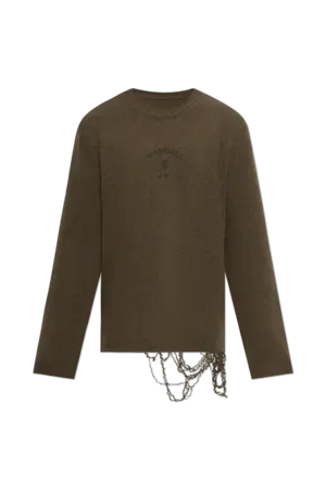 MAISON MARGIELA Distressed Knit Sweater - Green