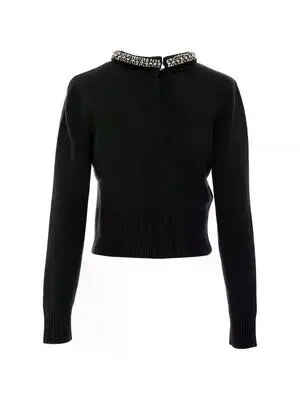 Pinko Berlino Crystal-embellished Fine Knit Sweater