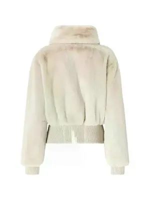Pinko Bagels Faux-fur Ribbed-trim Jacket