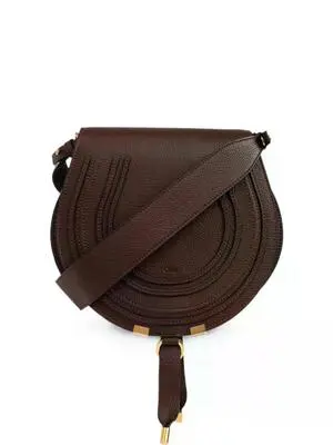 Chloé Marcie Leather Shoulder Bag - Brown