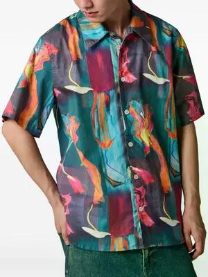 Paul Smith Glitch Floral Print Shirt