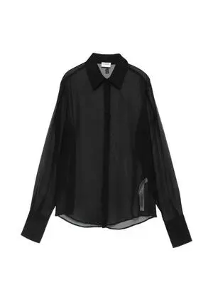 BLUGIRL Pointed-collar Shirt - Black