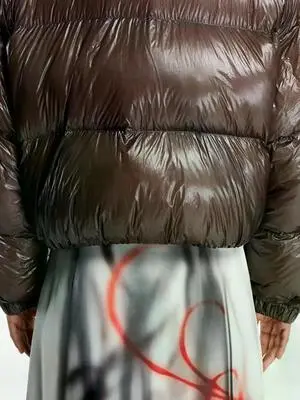 DIESEL® Quilted Jacket With Ribbed Funnel Neck