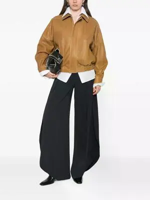 Max Mara Pleated Wide-leg Palazzo Pants - Black