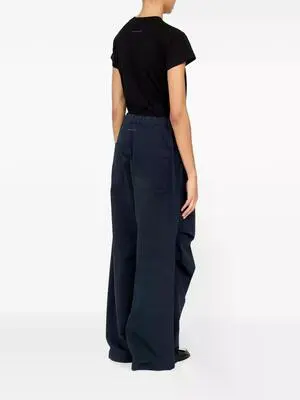 MAISON MARGIELA Navy Cotton Drawstring Wide Leg Pants