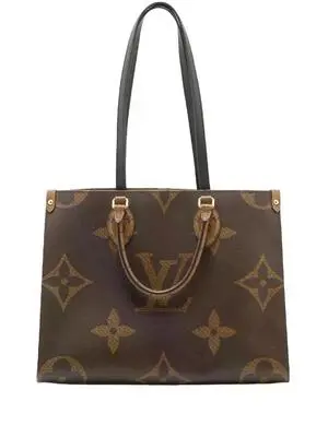 LOUIS VUITTON 2020 Monogram Reverse Giant Onthego Mm Satchel - Brown