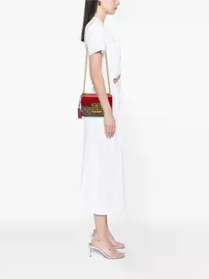 Gucci 2016-2026 Small Gg Supreme Padlock Crossbody Bag - Red