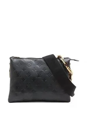 LOUIS VUITTON 2021-2026 Monogram Embossed Puffy Lambskin Coussin Pm Satchel - Black