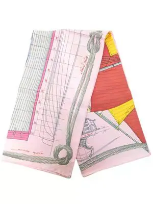Hermès 2012 Cheval De Mer Silk Scarf 90 Scarves - Pink