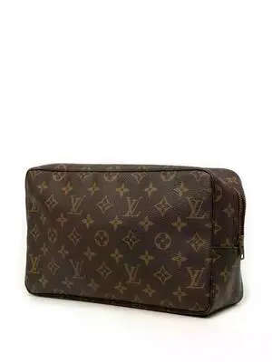 LOUIS VUITTON 20th Century Monogram Trousse Toilette 28 Clutch Bag - Brown