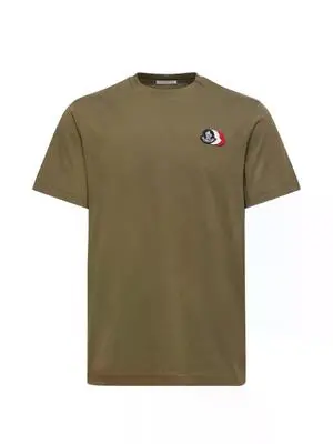 Moncler Logo-patch Crew-neck T-shirt - Green