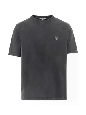 Maison Kitsuné Fox-patch T-shirt - Grey