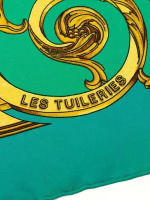 Hermès 1990 Les Tuileries Silk Scarf 90 Scarves - Green
