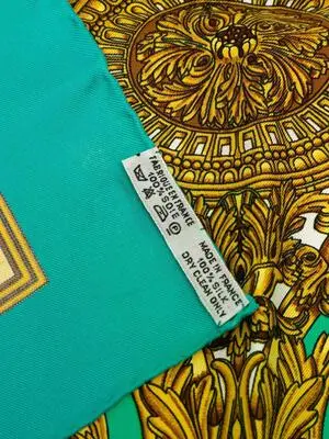 Hermès 1990 Les Tuileries Silk Scarf 90 Scarves - Green