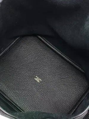 Hermès Clemence Picotin Lock 22 Handbag - Black
